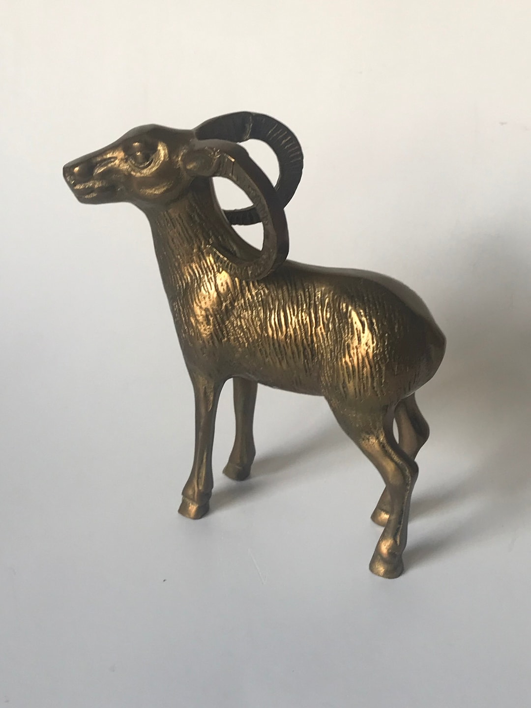 Solid Cast Brass Standing Ram Figure - Etsy
