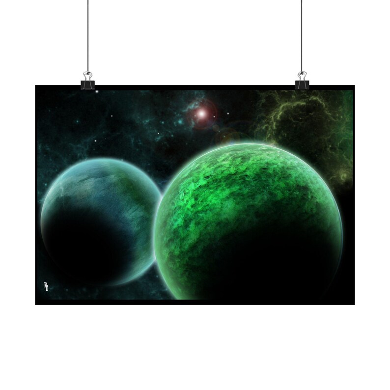 Space Scene, Matte Horizontal Posters, Space Art Prints eternia Wall ...