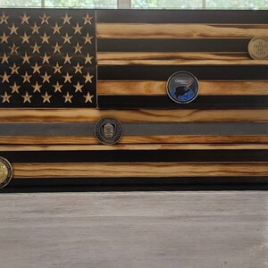 Thin Silver Line Challenge Coin/ Thin Grey Line Coin Display ...