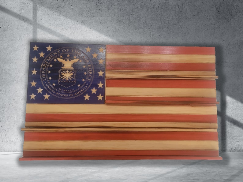 Air Force Challenge Coin Display/ American Flag Challenge Coin - Etsy