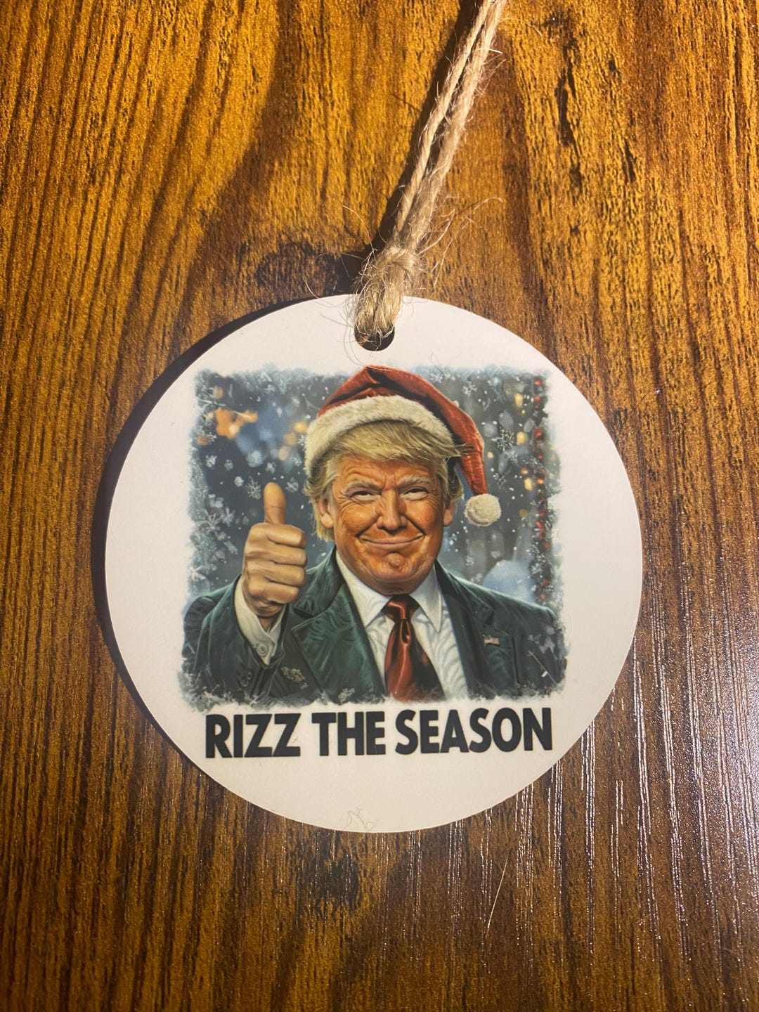 Trump Christmas Ornament/ Rizz the Season Gift/ Holiday Party/president ...