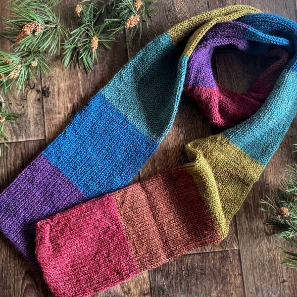 Rainbow Colour Scarf - Etsy