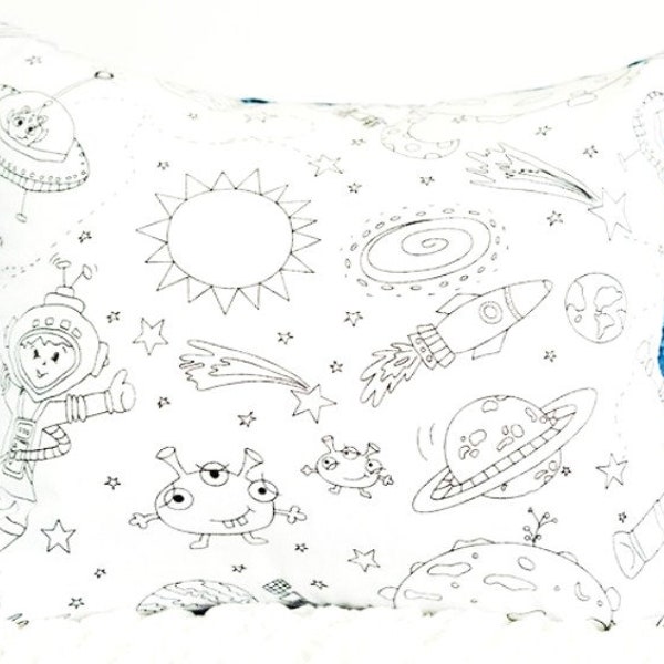 Kids Coloring Pillow Case - Etsy