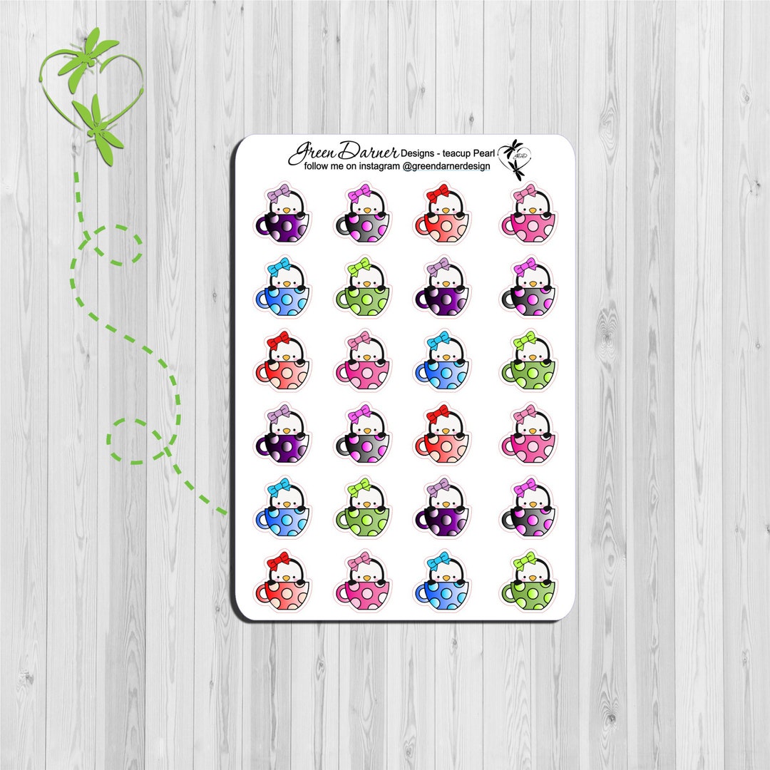 Pearl the Penguin Teacup Pearl Fun Planner Stickers - Etsy
