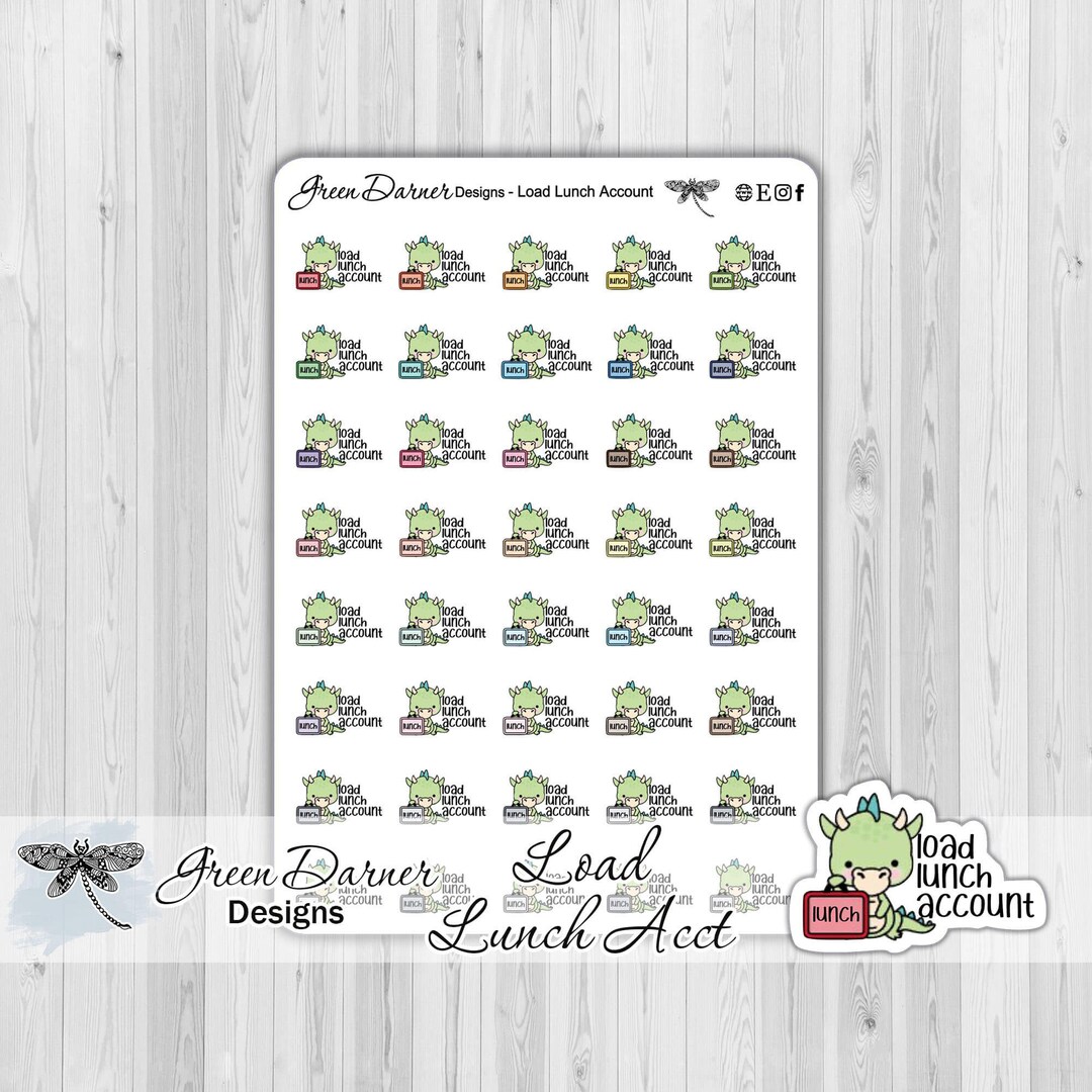 Drako the Dragon Load Lunch Account Functional Planner - Etsy