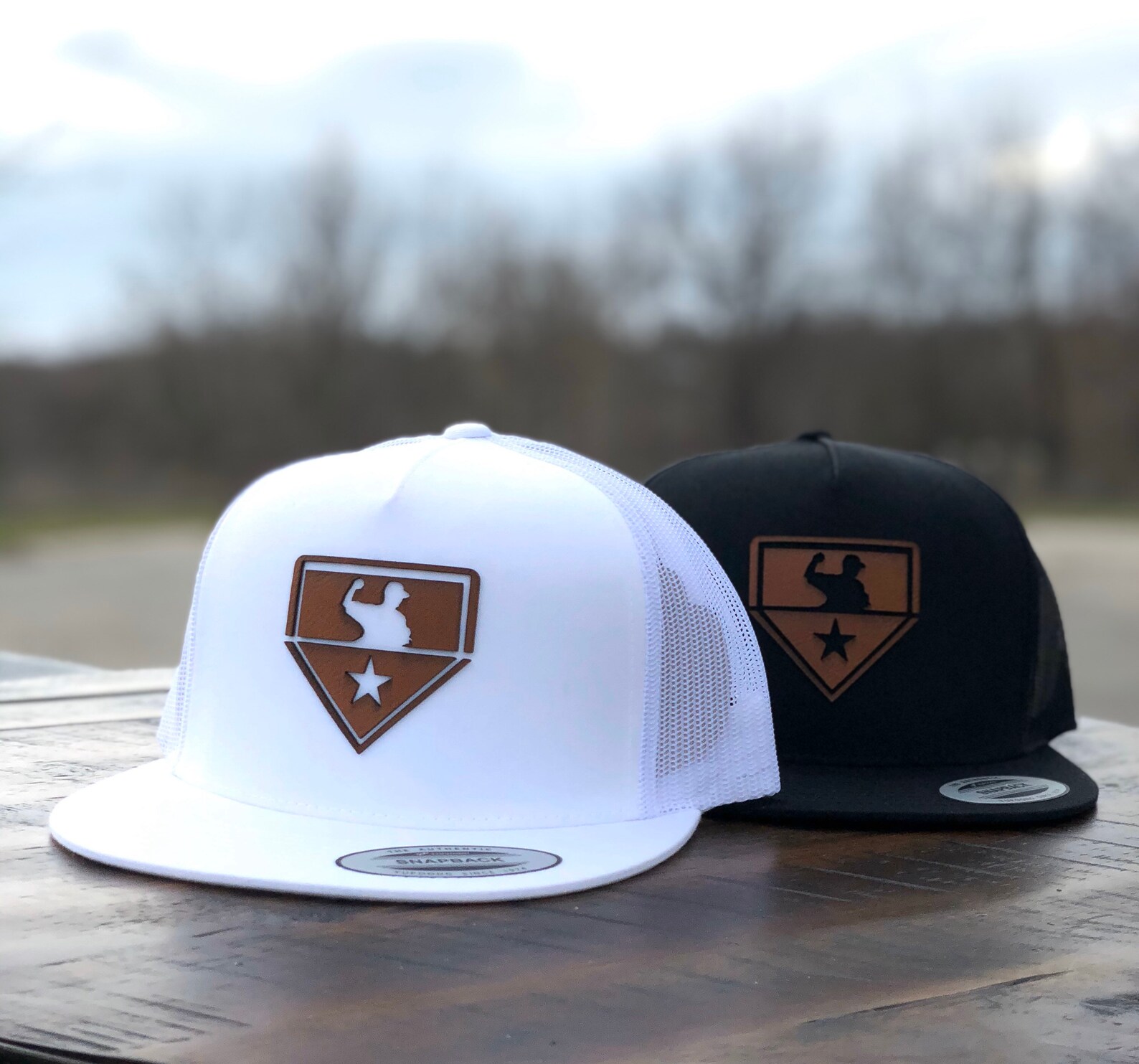 Custom Leather Logo Patch Hats - Etsy