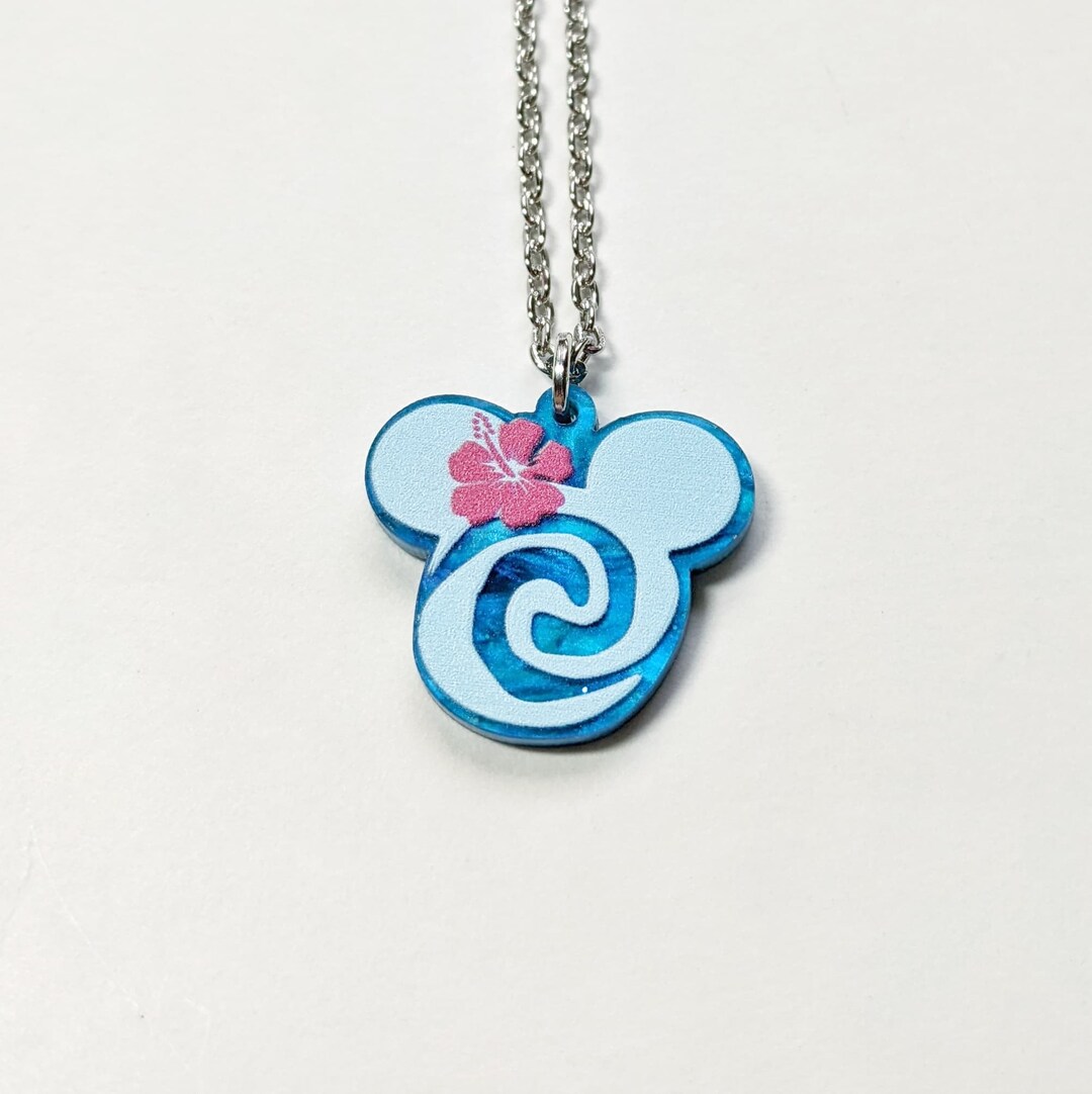 Hawaiian Mickey/minnie Mouse Head Necklace - Etsy