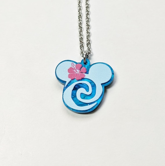 Hawaiian Mickey/minnie Mouse Head Necklace - Etsy