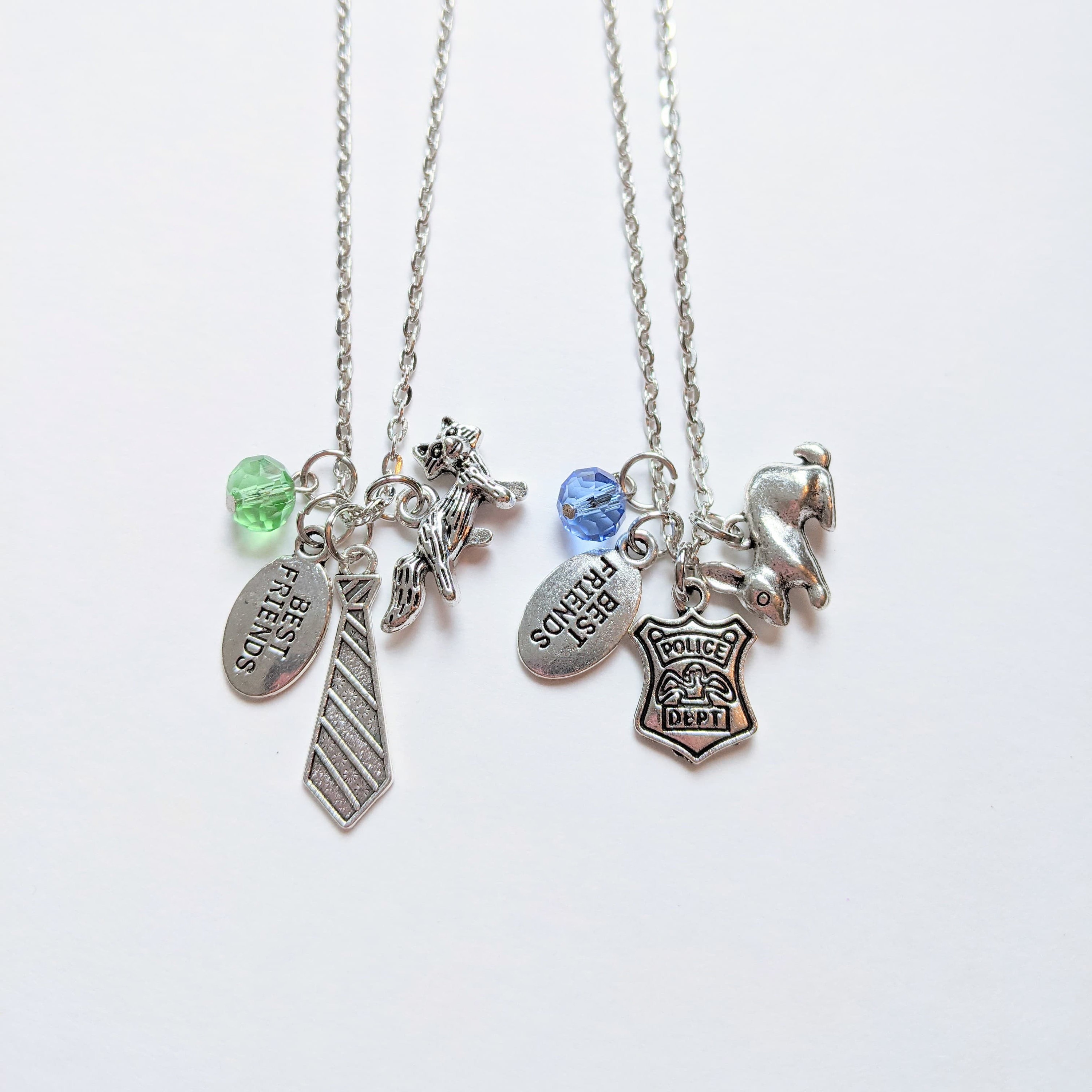 Zootopia Inspired BFF Necklaces Judy Hopps Necklace Nick Wilde Necklace Disney BFF Necklaces Etsy