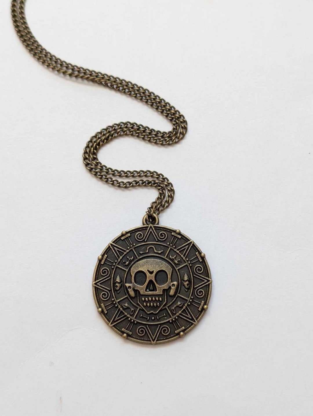 Pirate Aztec Coin Necklace, Cosplay Jewelry, Pirates Jewelry, Elizabeth ...