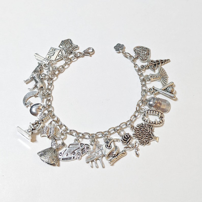 Twilight Inspired Charm Bracelet, Vampire Inspired Charm Bracelet - Etsy