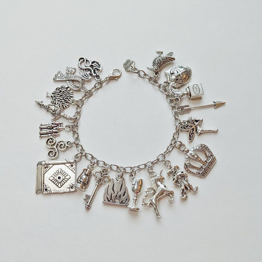 Merlin Inspired Charm Bracelet, King Arthur Inspired Charm Bracelet - Etsy