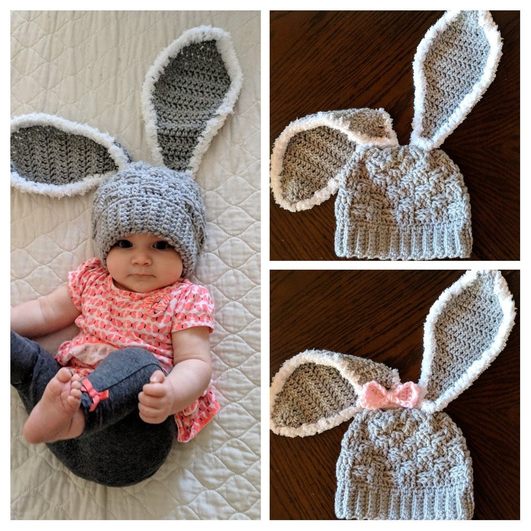 Instant PDF Download, Bunny Hat Crochet PATTERN, This is a PATTERN Only ...