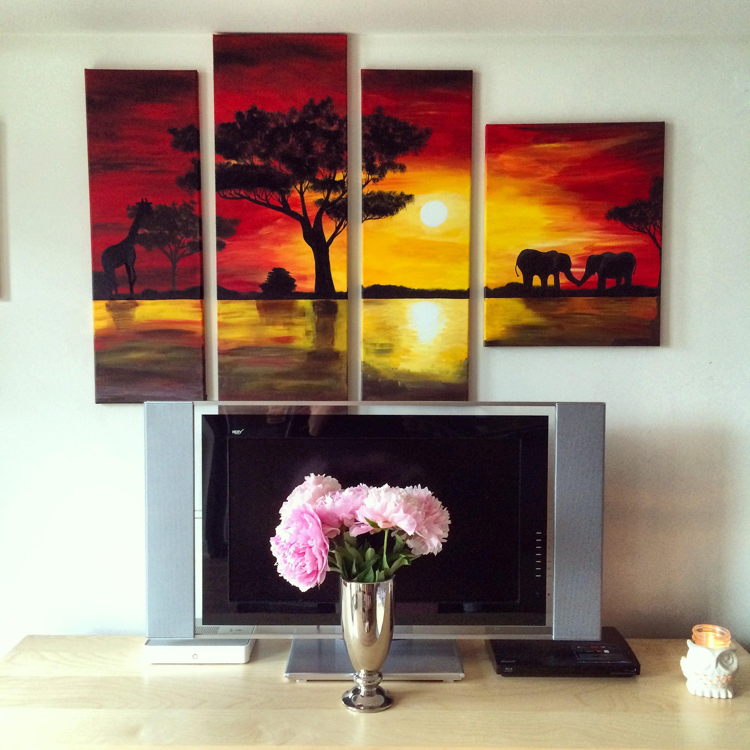 Savannah Sunset Acrylic Painting - Etsy Singapore