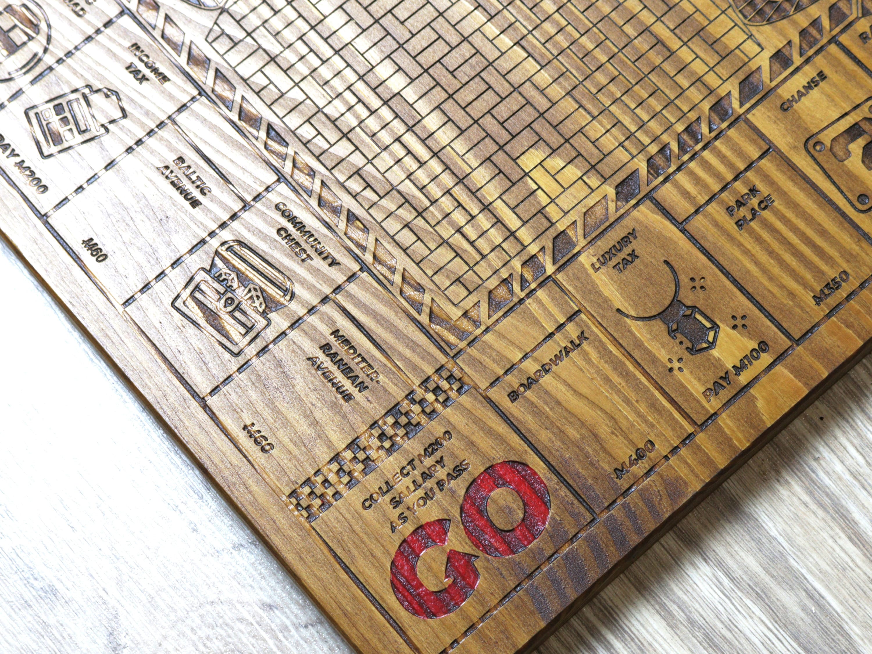 Monopoly Wooden Game, Handmade Laser Cut Wooden Board, Special Edition ...