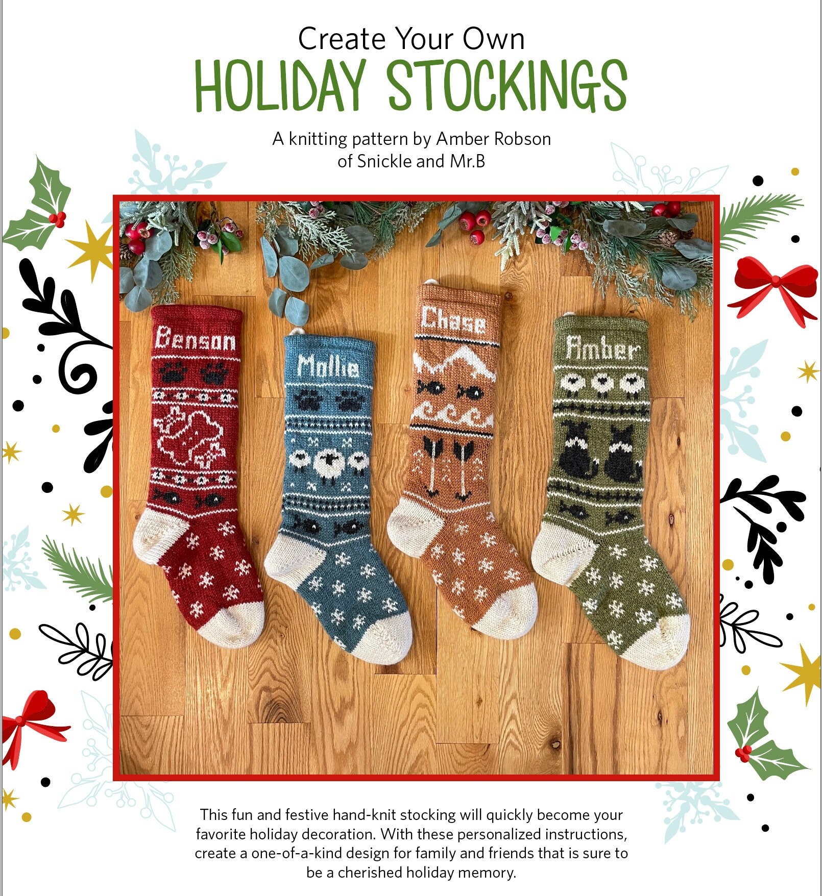 Create Your Own Holiday Stocking pattern Download - Etsy