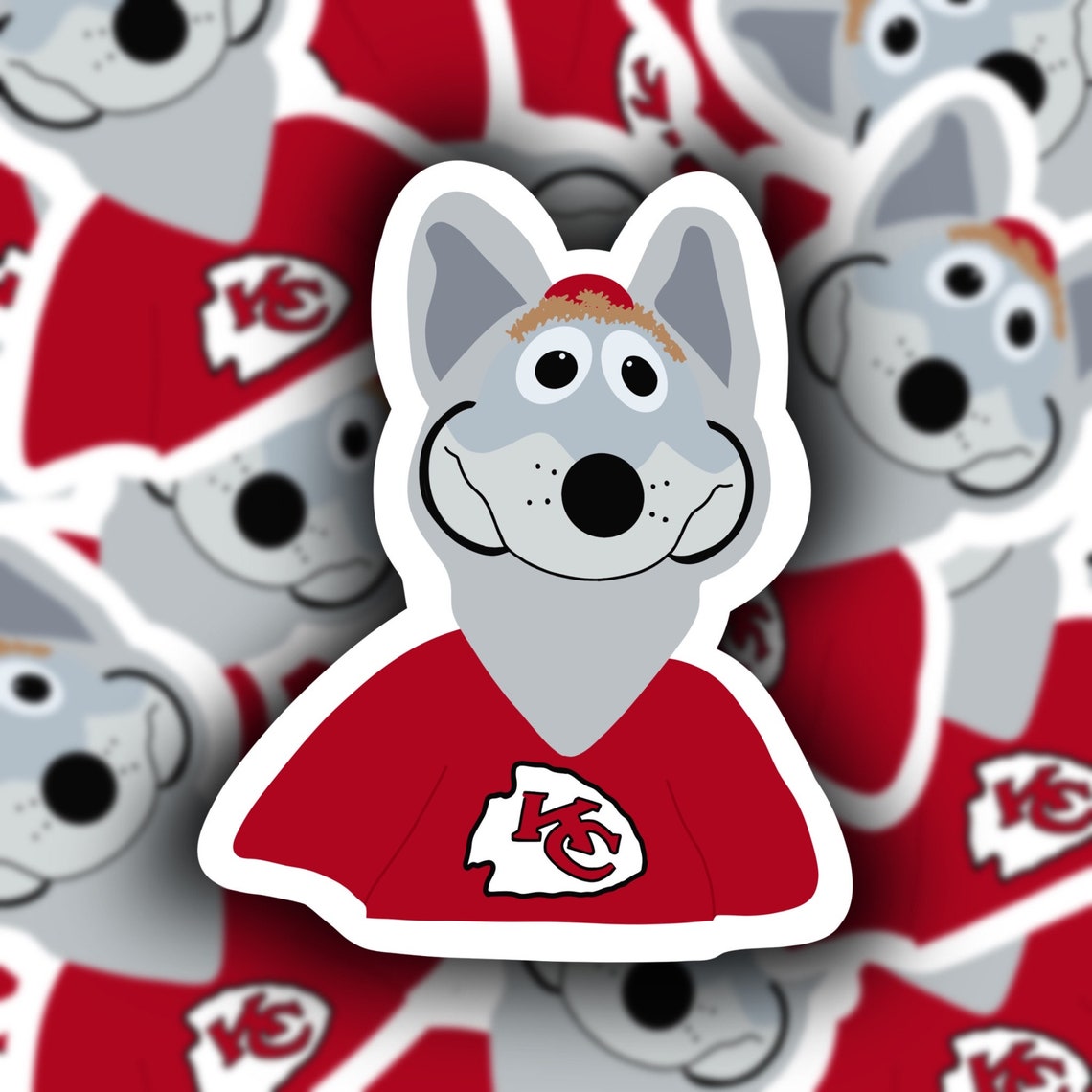 Kansas City Chiefs KC Wolf Sticker | Etsy