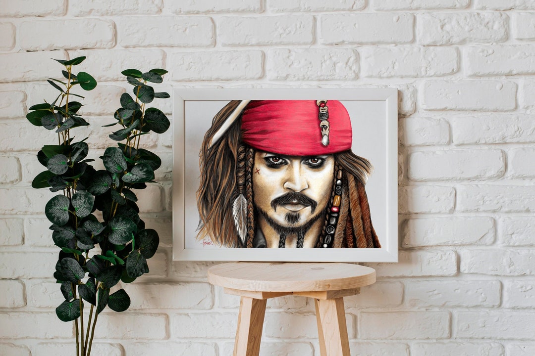 Captain Jack Sparrow Portrait Print - Etsy