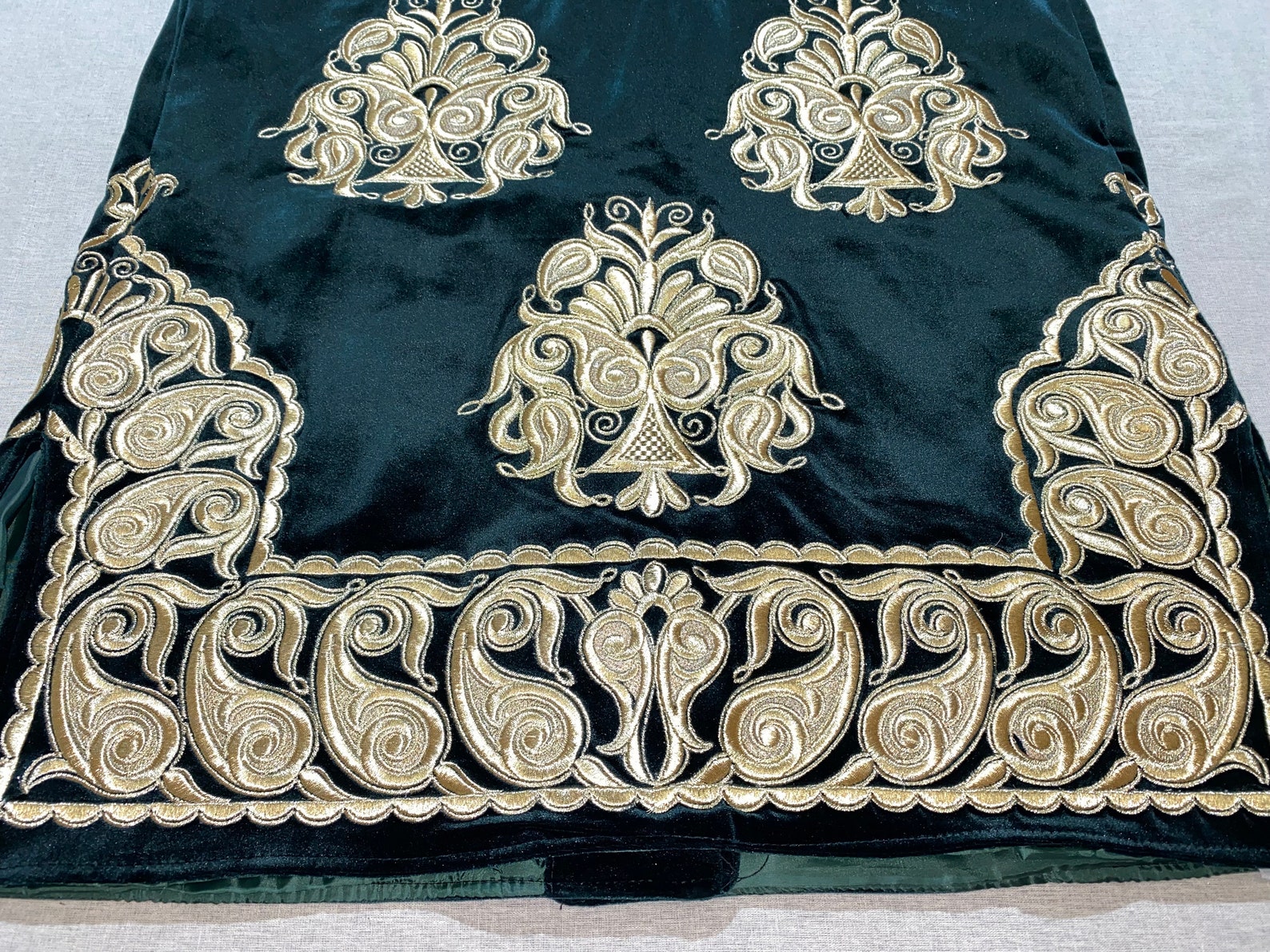 Uzbek Chapan Robe: Golden Embroidered Suzani Caftan Jacket - Etsy