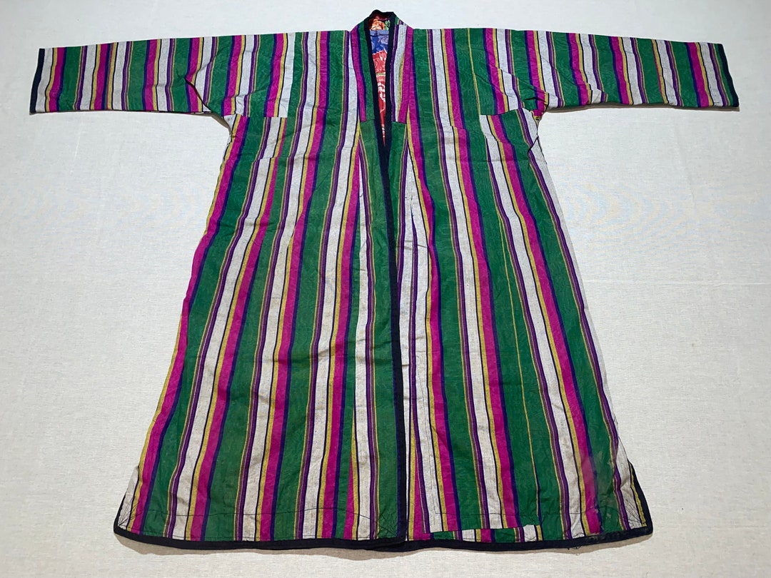 UZBEK CHAPAN, Vintage Coat, Handmade Uzbek Robe, Uzbekistan Caftan ...