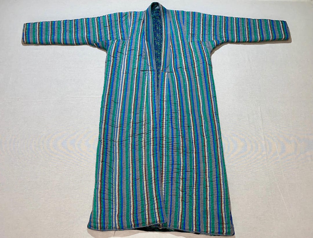 Uzbek Warm Quilted Chapan, Coat, Cotton Padded Handmade Unisex Robe ...