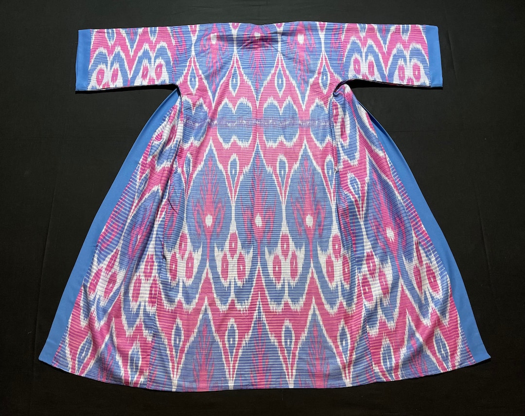 Uzbekistan Ikat Chapan Robe: Handwoven Suzani Caftan - Etsy