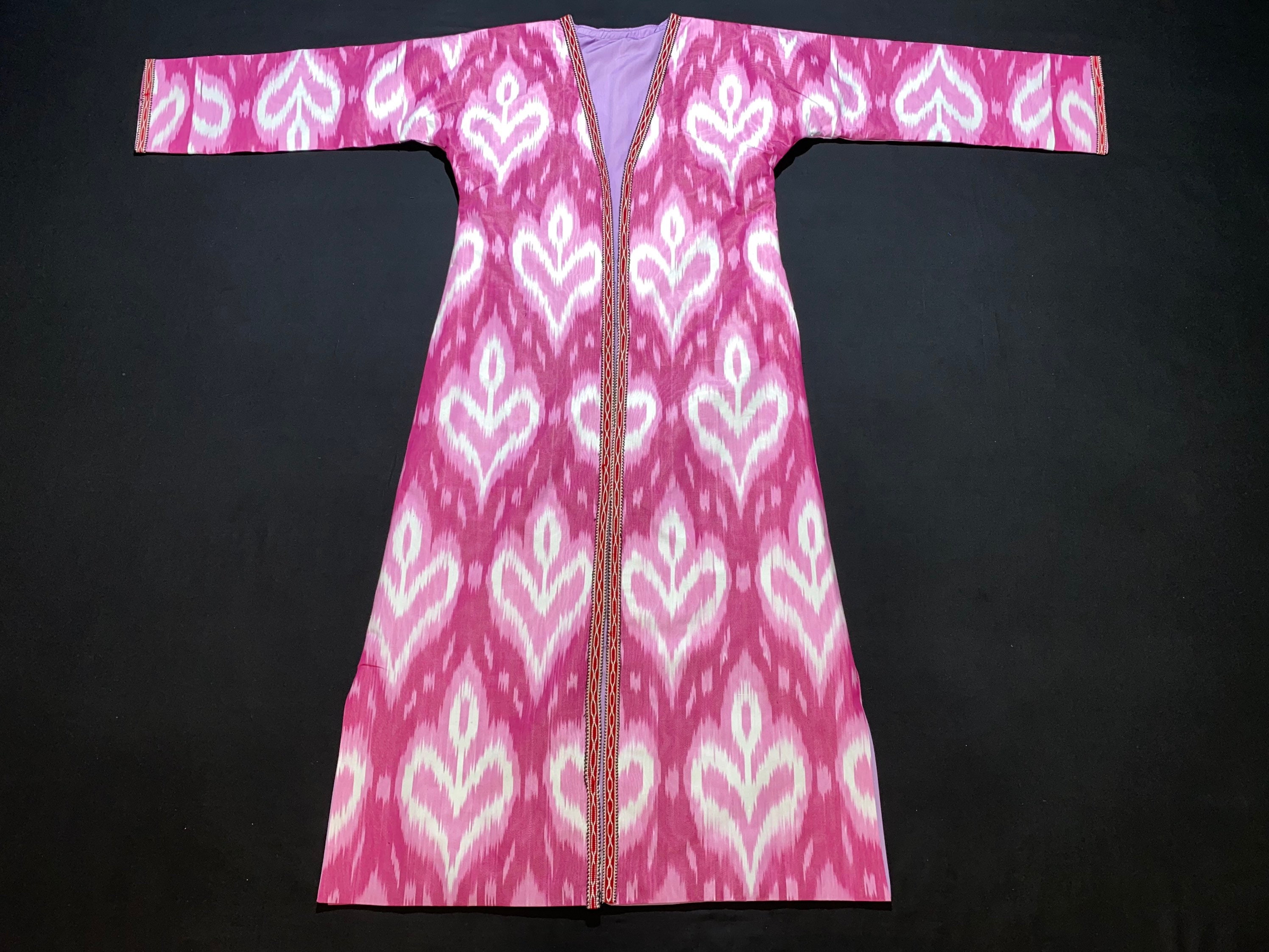 UZBEK CHAPAN Uzbek Ikat Coat Handwoven Robe Uzbekistan - Etsy
