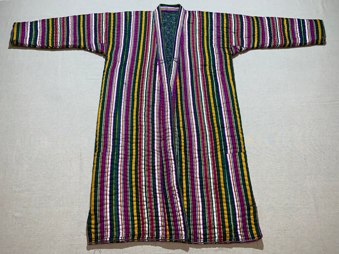 Uzbek Warm Quilted Chapan, Coat, Cotton Padded Handmade Unisex Robe ...