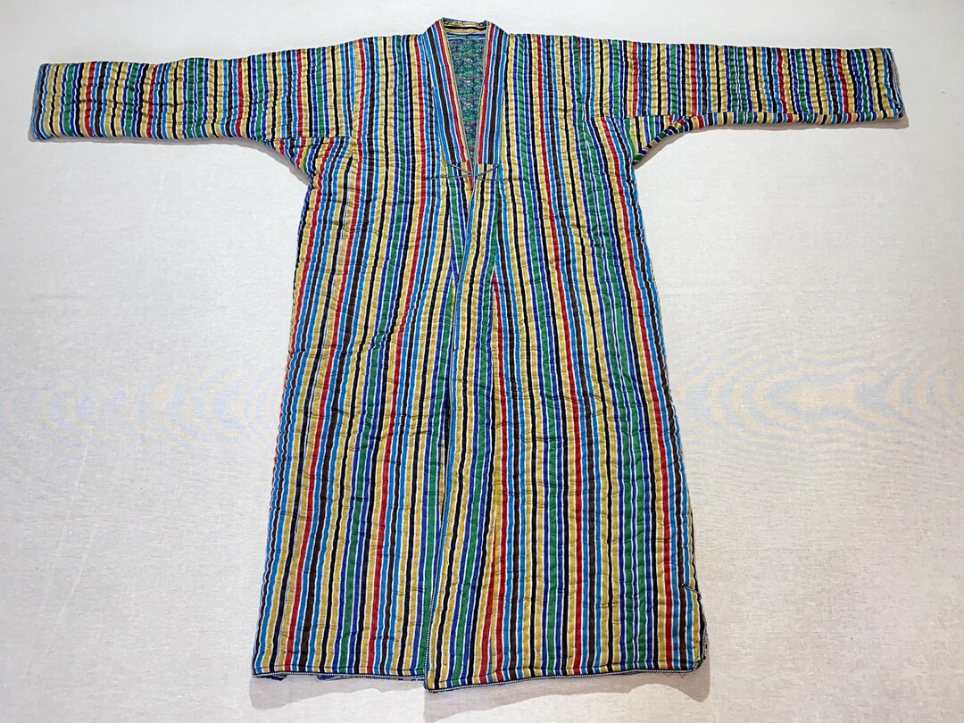 Uzbek Warm Quilted Chapan, Coat, Cotton Padded Handmade Unisex Robe ...