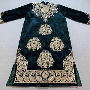 Uzbek Chapan Robe: Golden Embroidered Suzani Caftan Jacket - Etsy