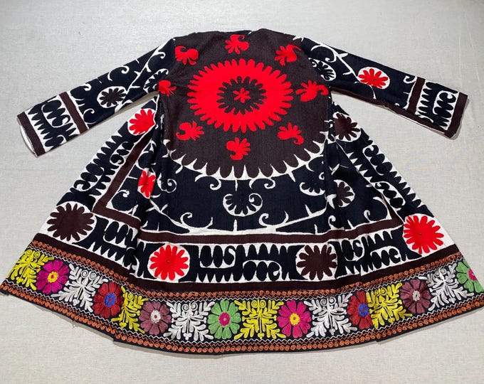 UZBEK CHAPAN, Vintage Suzani Coat, Handmade Uzbek Robe, Uzbekistan ...