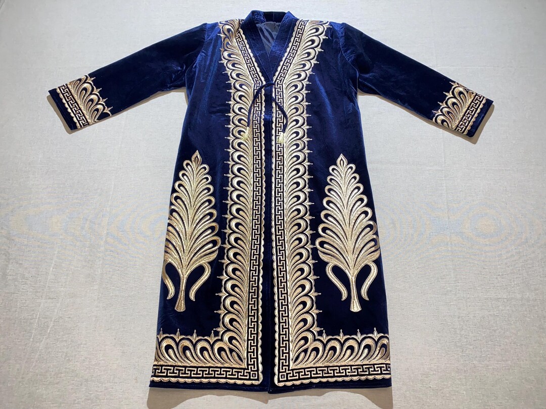 Vintage Suzani Chapan Coat: Uzbek Embroidered Caftan Robe - Etsy