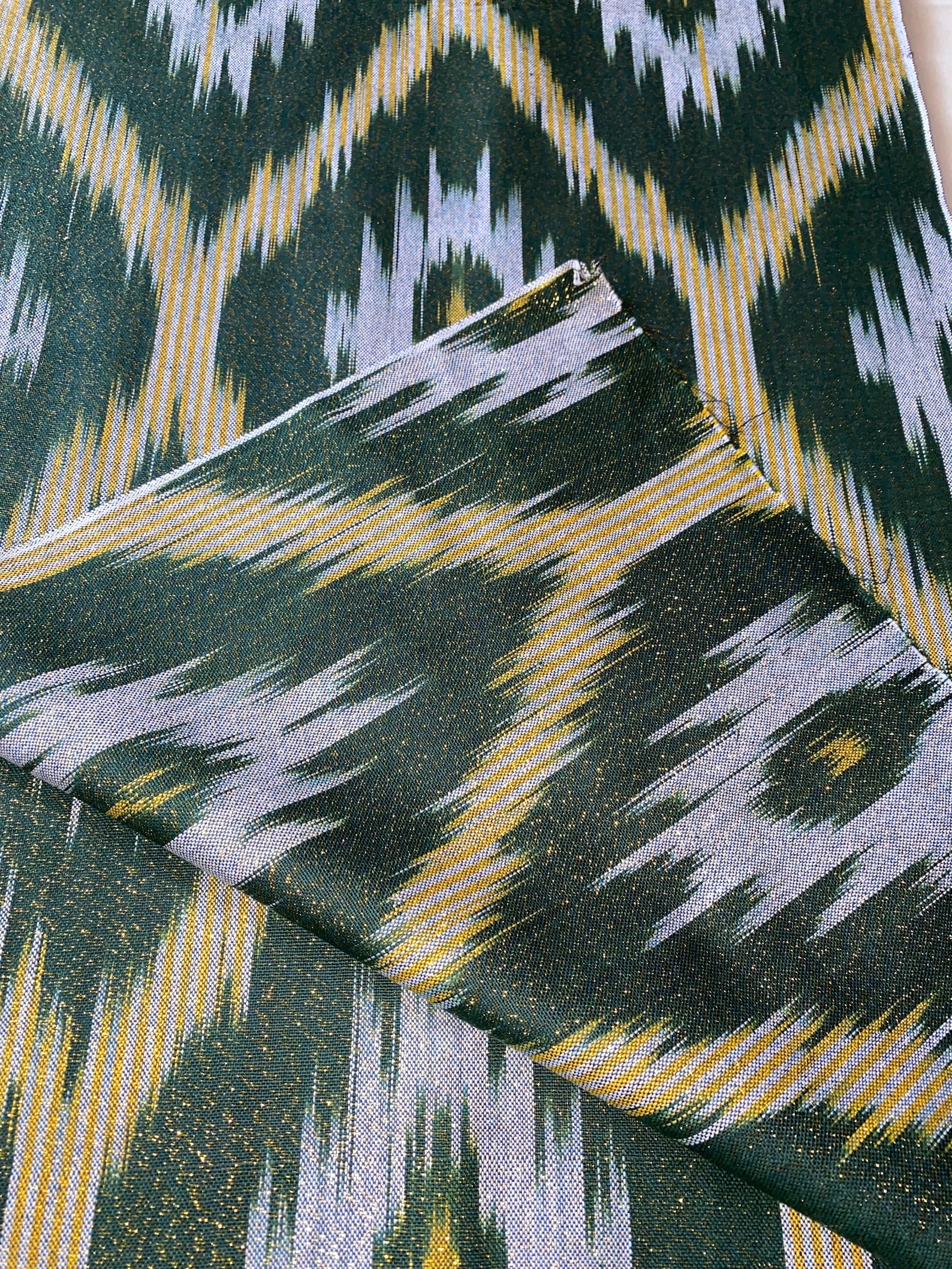 Uzbek Ikat Fabric, 800:43 Cm Piece, Cotton Fabric, Adras Atlas - Etsy