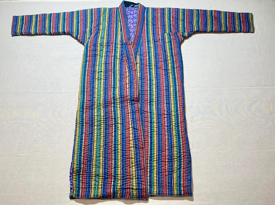 Uzbek Warm Quilted Chapan, Coat, Cotton Padded Handmade Unisex Robe ...