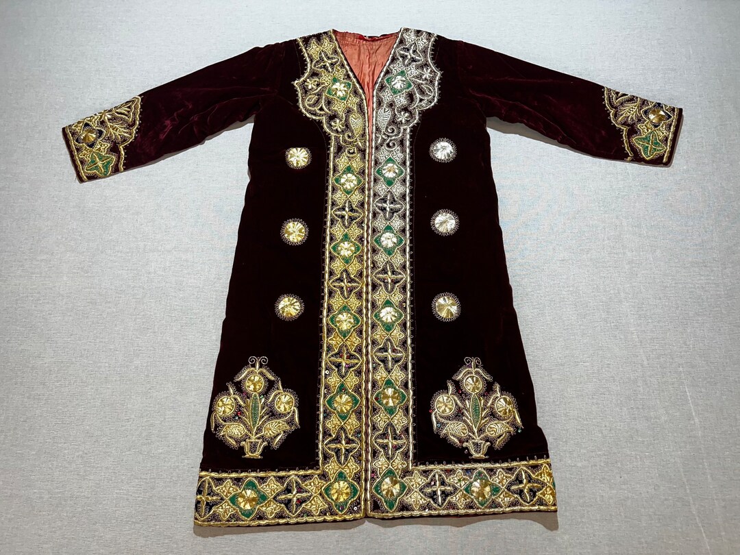 UZBEK CHAPAN, Vintage Suzani Coat, Handmade Uzbek Robe, Uzbekistan ...