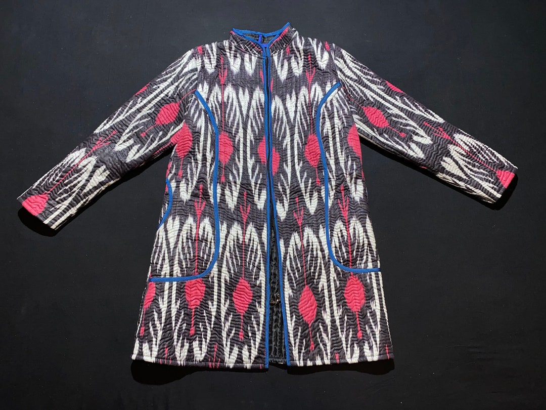 Uzbek Warm Quilted Chapan, Coat, Cotton Padded Handmade Unisex Robe ...