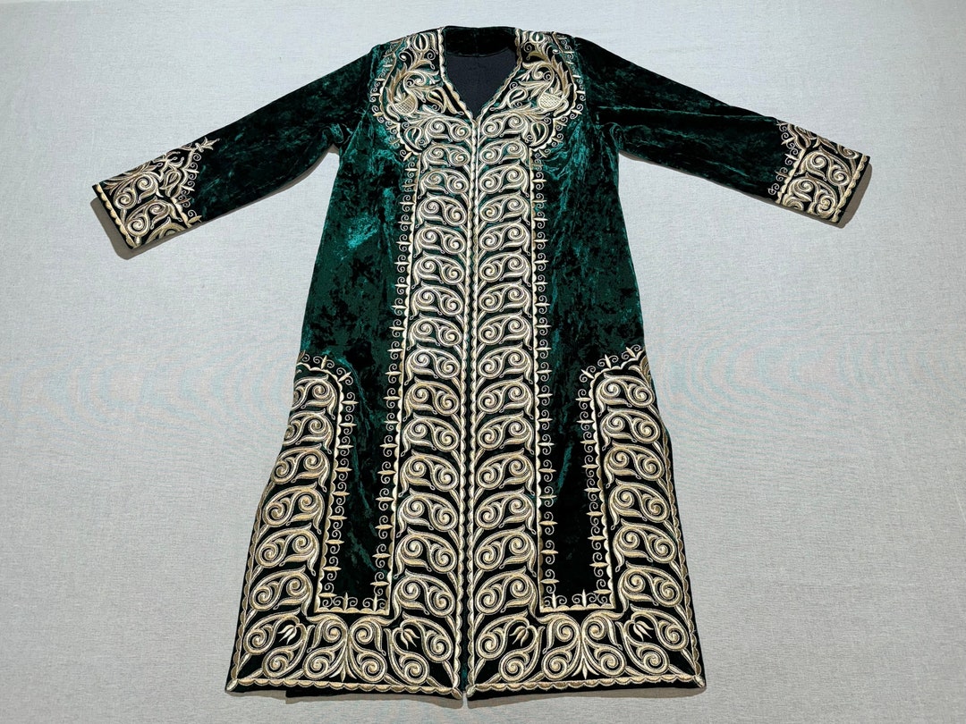 UZBEK CHAPAN, Vintage Suzani Coat, Handmade Uzbek Robe, Uzbekistan ...