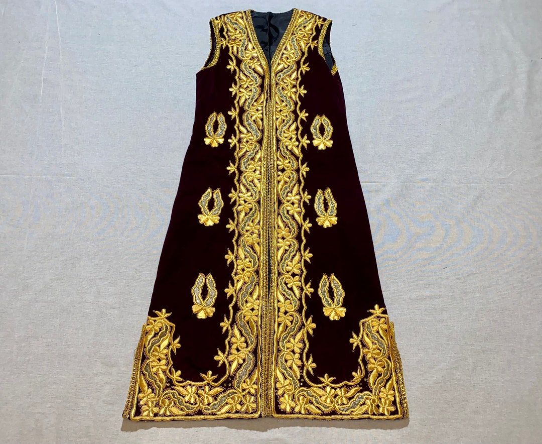 UZBEK Vest, Vintage Suzani Waistcoat, Handmade Uzbek Robe, Uzbekistan ...