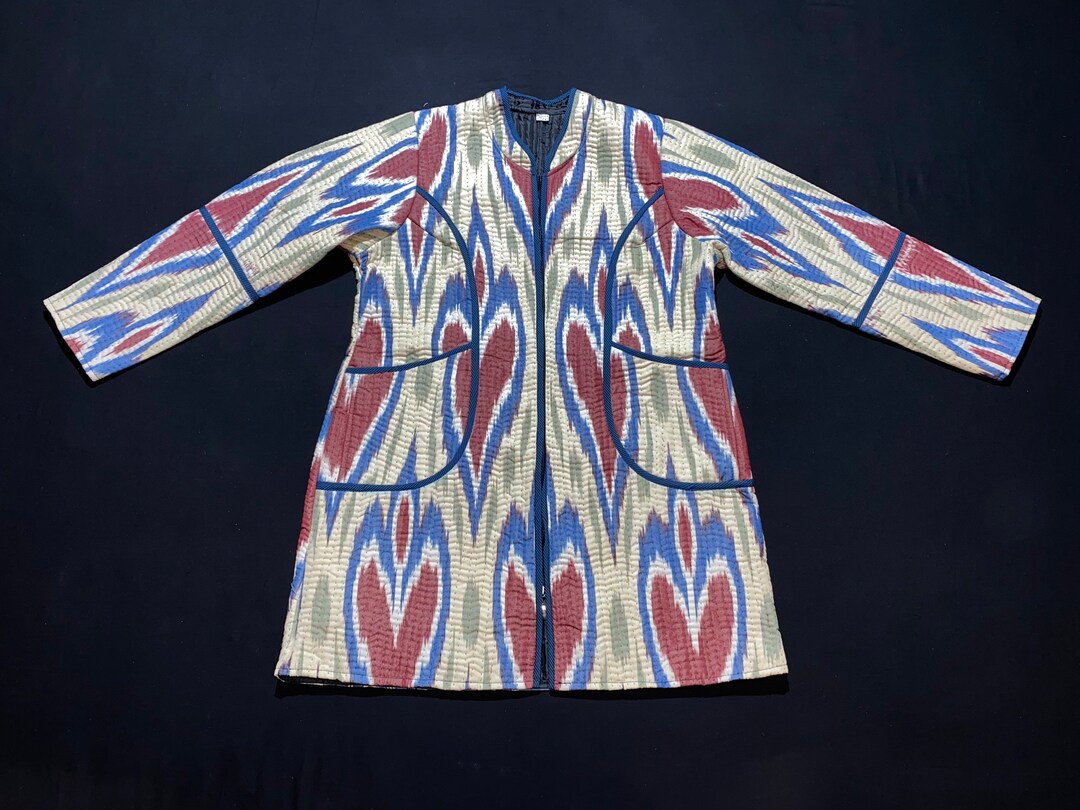 Uzbek Warm Quilted Chapan, Coat, Cotton Padded Handmade Unisex Robe ...