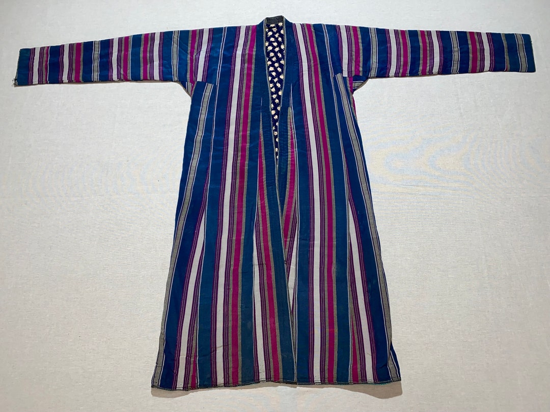 UZBEK CHAPAN, Cotton Padded Warm Vintage Uzbek Coat, Handmade Uzbek ...
