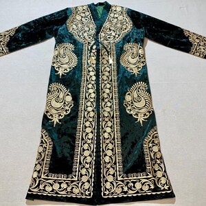 UZBEK CHAPAN, Golden Handmade Embroidered Suzani Coat, Uzbek Robe ...