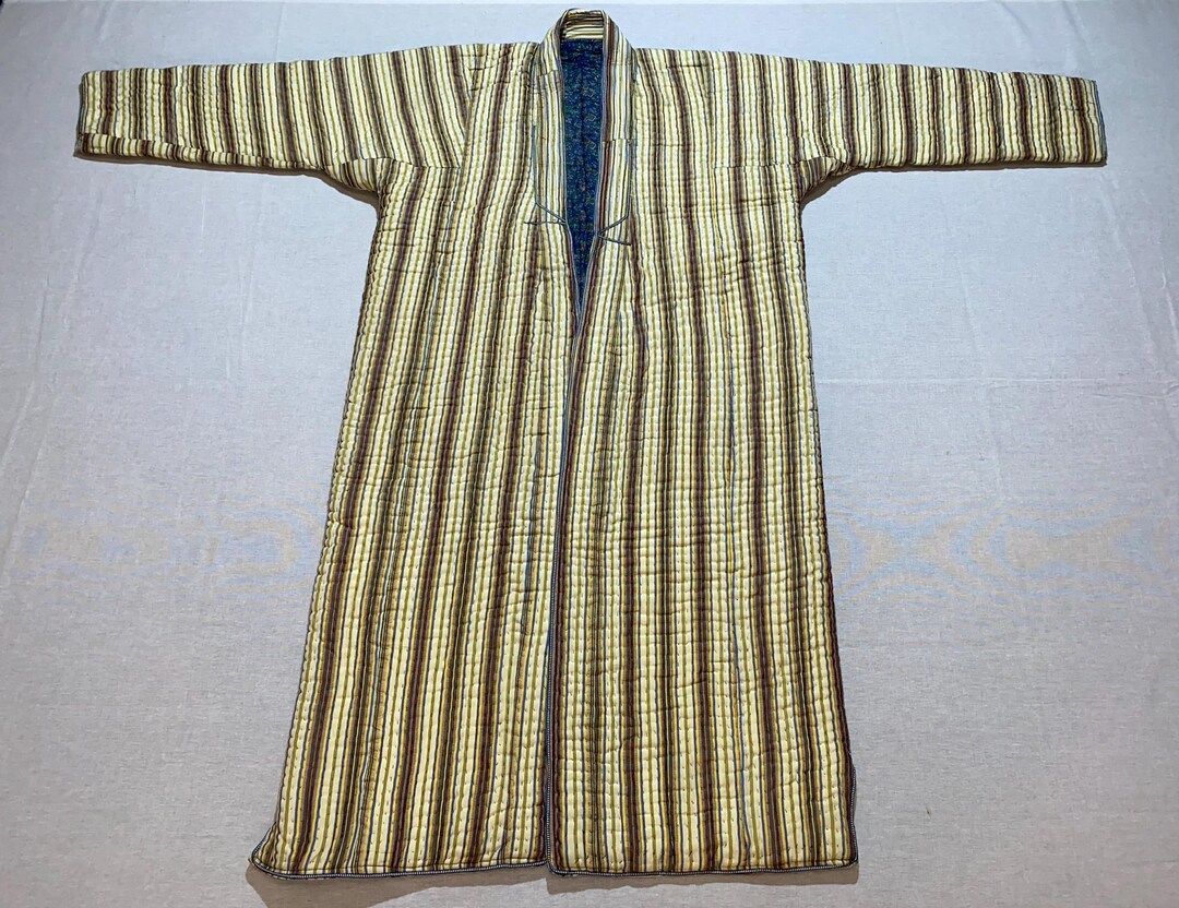 Uzbek Warm Quilted Chapan, Coat, Cotton Padded Handmade Unisex Robe ...
