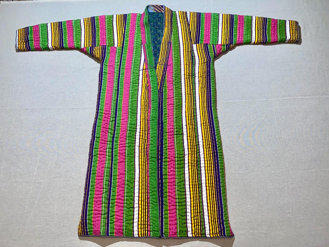 Uzbek Warm Quilted Chapan, Coat, Cotton Padded Handmade Unisex Robe ...