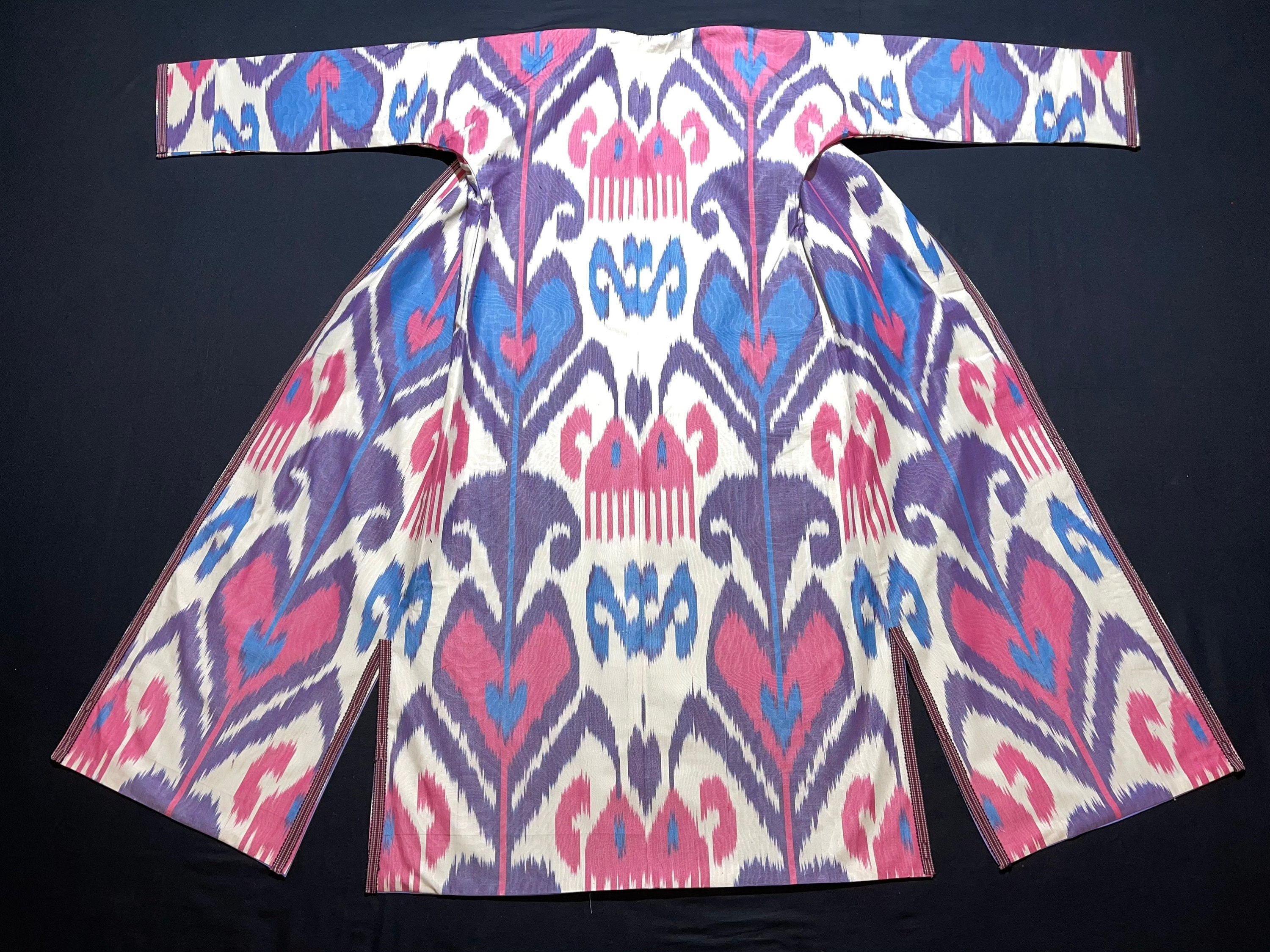 UZBEK CHAPAN Uzbek Ikat Coat Handwoven Robe Uzbekistan - Etsy UK