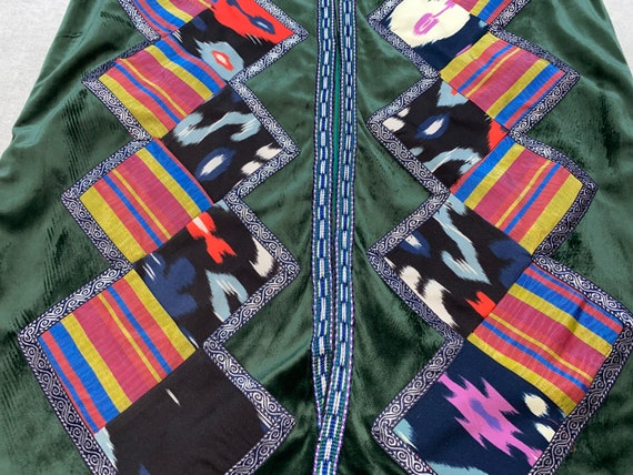 UZBEK CHAPAN, Patchwork vintage suzani coat, handmade… - Gem