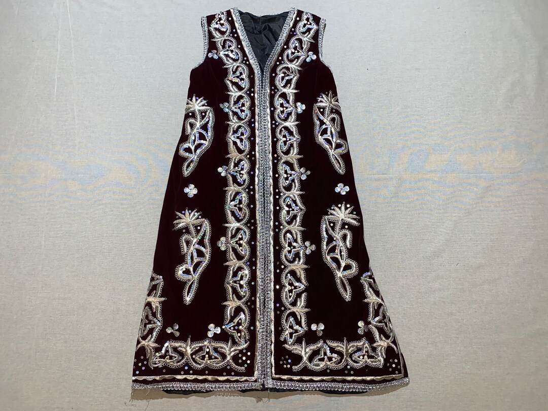 UZBEK Vest, Vintage Suzani Waistcoat, Handmade Uzbek Robe, Uzbekistan ...