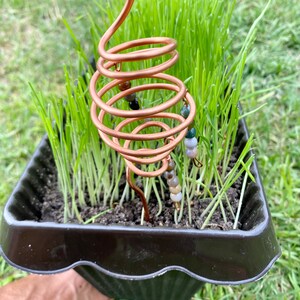 Handmade Pure Copper Garden and Farming Electro Culture Antenna Available With Crystal Beads - Etsy