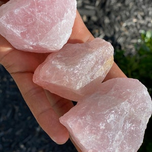 Natural Raw Small, Medium, or Large Rose Quartz Crystal. Top Quality ...