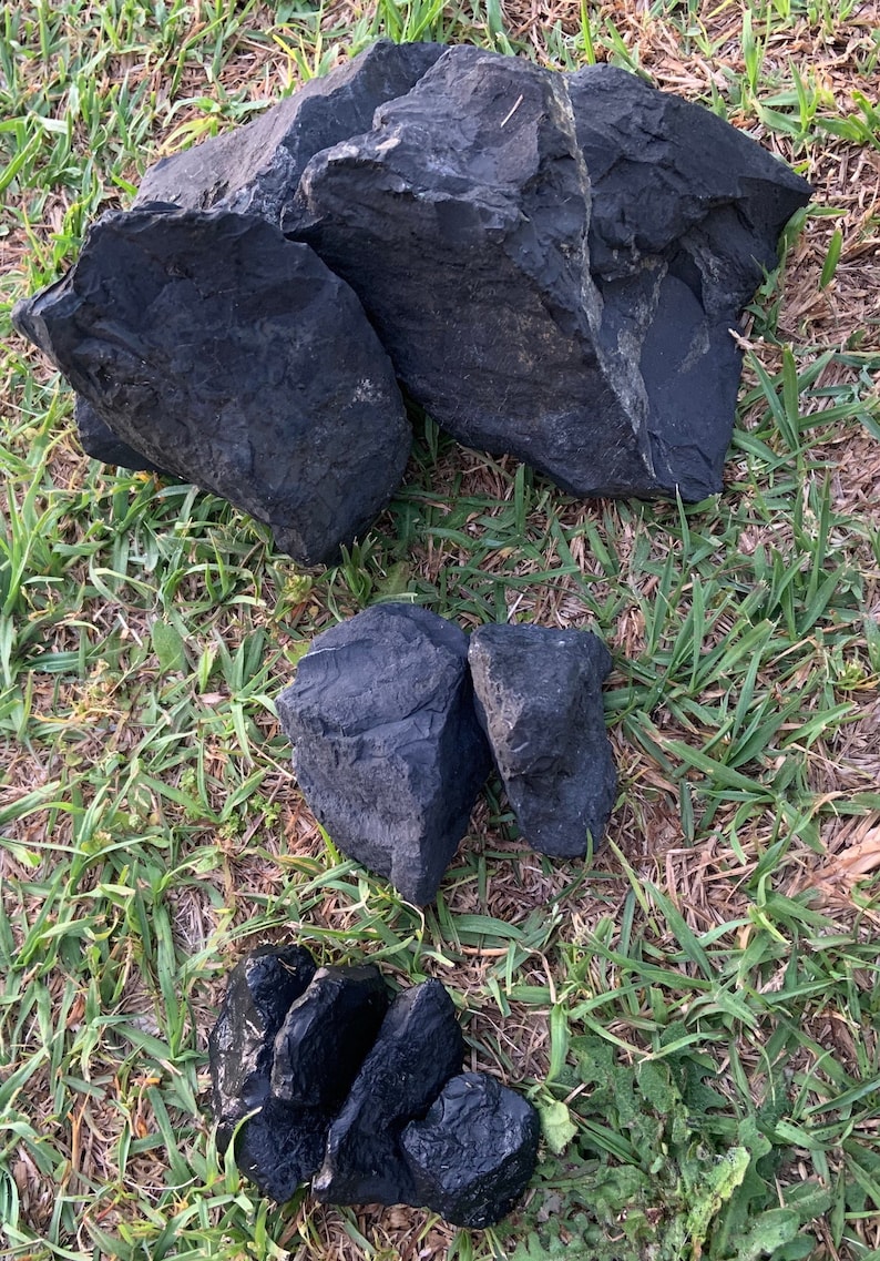 Natural Shungite crystals for EMF & 5G protection Small | Etsy