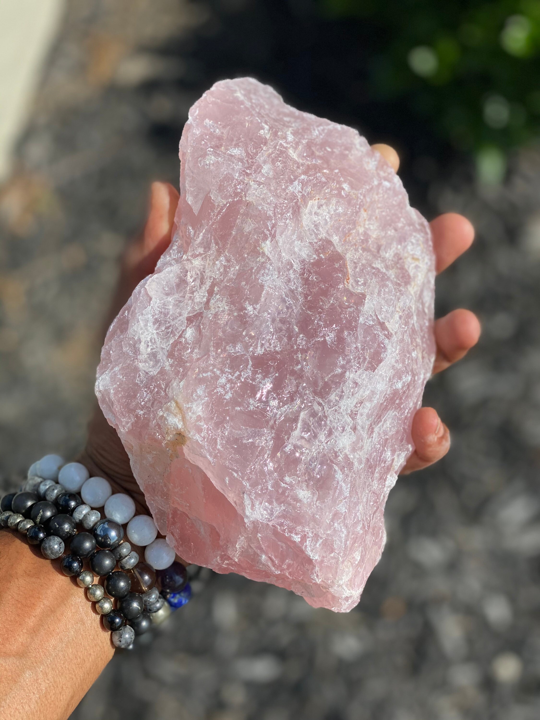 Natural Raw Small Medium or Large Rose Quartz Crystal. Top | Etsy